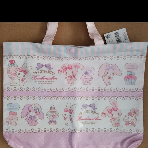 Sanrio | Accessories | Sanrio Bonbonribbon Laminated Tote Bag | Poshmark